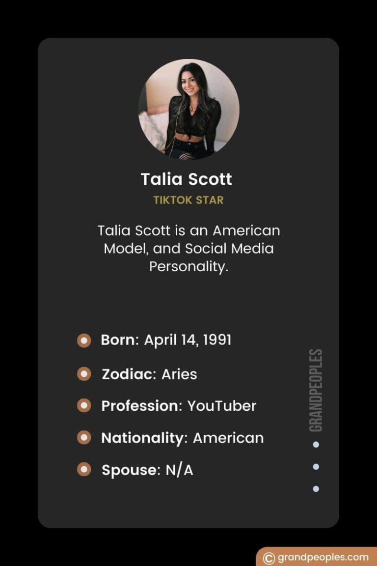 Talia Scott Wiki, Husband, Age, Height, Net Worth, Biography, and More ...