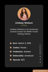 Lindsay Watson Age, Height, Net Worth, Biography, Wiki, and More ...