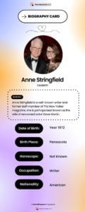 Anne Stringfield Age, Height, Husband, Biography, Wiki, and More ...
