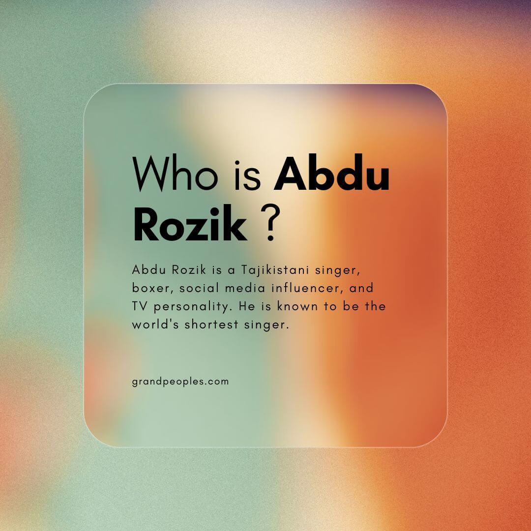 Abdu Rozik Age, Height, Biography, Wiki, and More - GrandPeoples