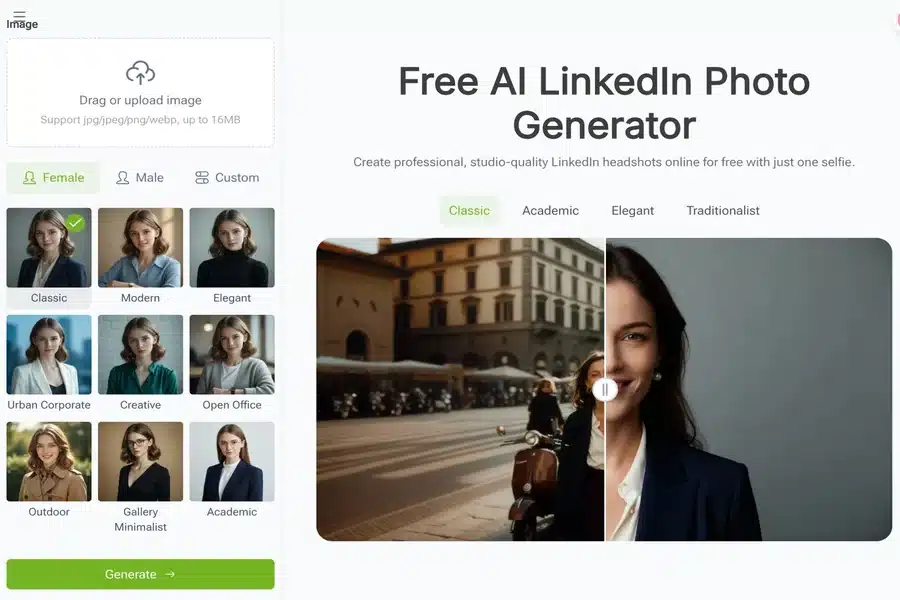 VisualGPT AI LinkedIn Photo Generator for Creating Consistent